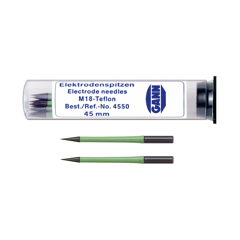 Electrode pins with M18 pointe isolée teflon insulation 45mm - Lg util